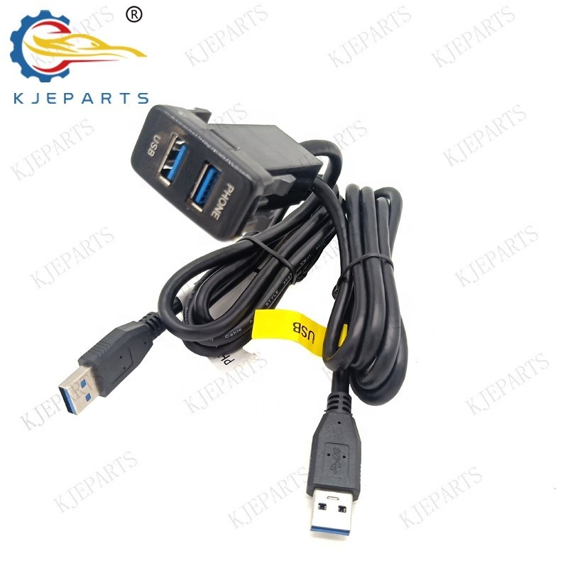 Dual Audio Input USB Adapter Charging Complete Wiring Harness Playback ...