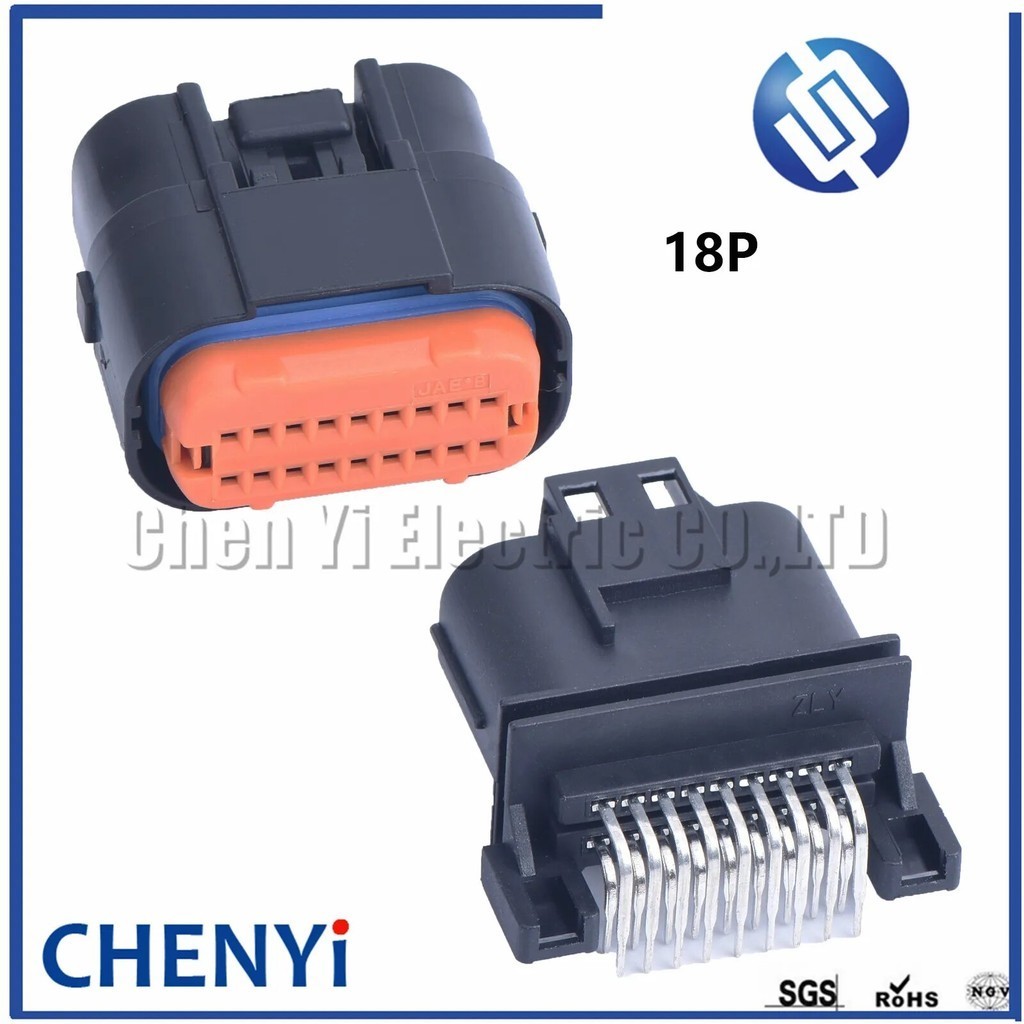 18 pin PCB curved pin waterproof Automotive Connector Ignition Harness ...