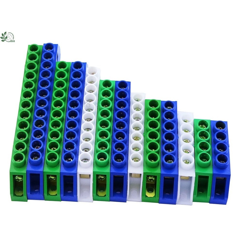 Blue White Green Bridge Design Zero Line 4-12 Pole Screw Brass Copper ...