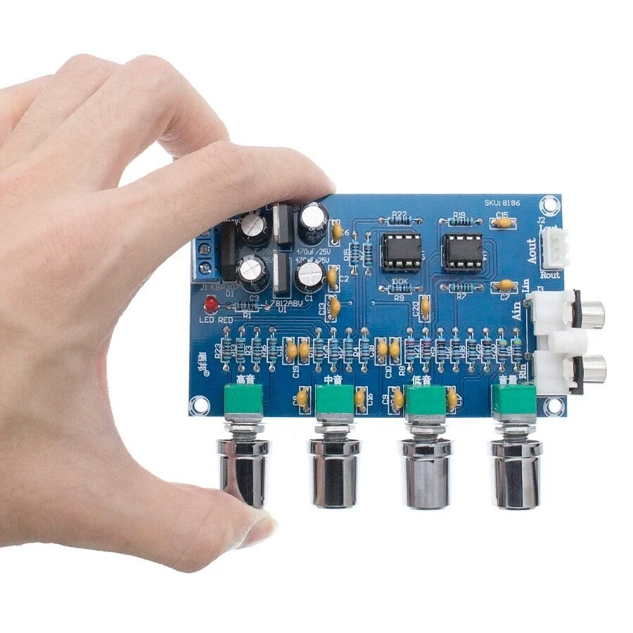 NE5532 Preamp Pre Amplifier Audio Adjustment Plate Double AC12V HIFI ...