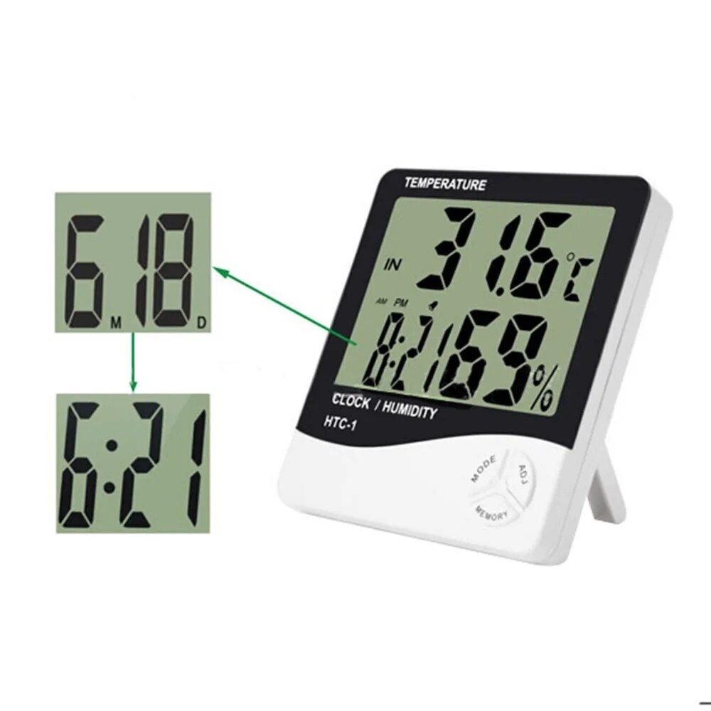 Digital Thermometer Hygrometer Room Calibrated Humidity Meter ...