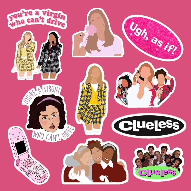 CLUELESS Stickers | Vinyl Matte Laminated Waterproof and Scratchproof ...