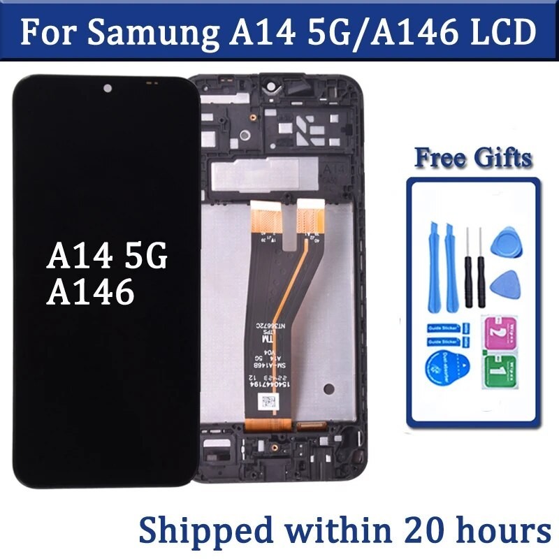 6.6'' For Samsung A14 5G A146 LCD Display Touch Screen Digitizer Assembly For Samsung A14 A146B ...