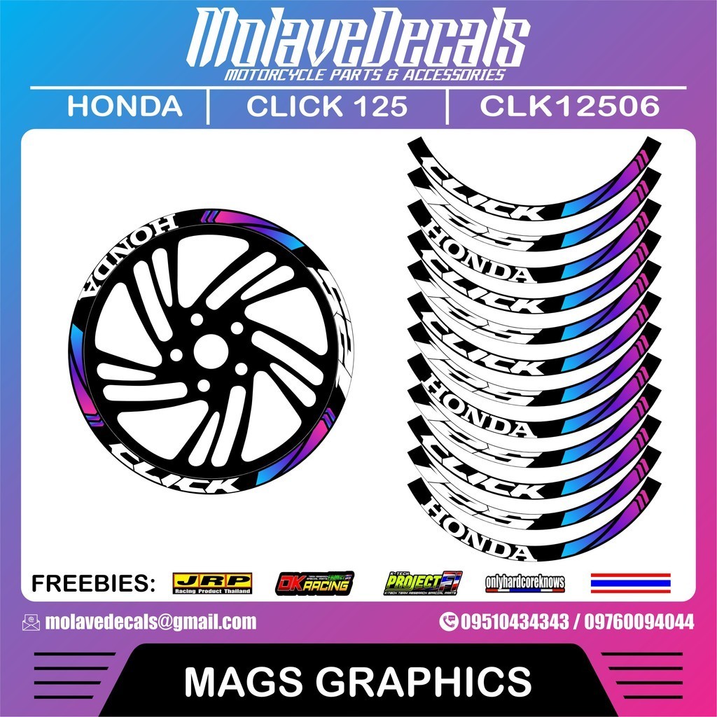Honda Click 125 Mags Sticker Gradient CLK12506 | Shopee Philippines