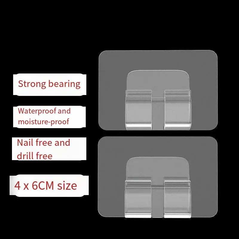 new The perforation-free novelty hooks clip storage rack transparent ...