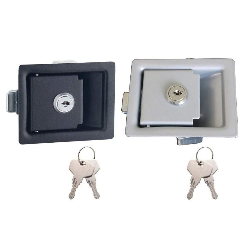 Upgraded RV Door Lock Black Trailer Door Lock with Paddle Entrance Door ...