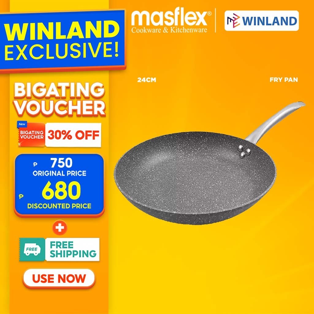 Masflex by Winland Stone Series Non-Stick Induction Fry Pan 24cm Frying ...