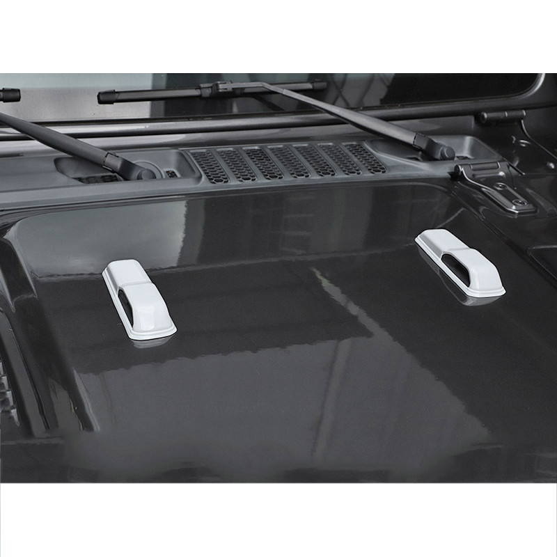 fiber carbon car front engine hood handle armrest cover for jeep ...