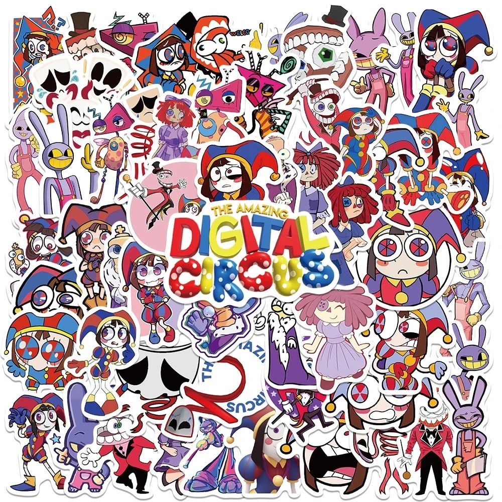 56/106PCS The Amazing Digital Circus Funny Anime Pomni Stickers ...