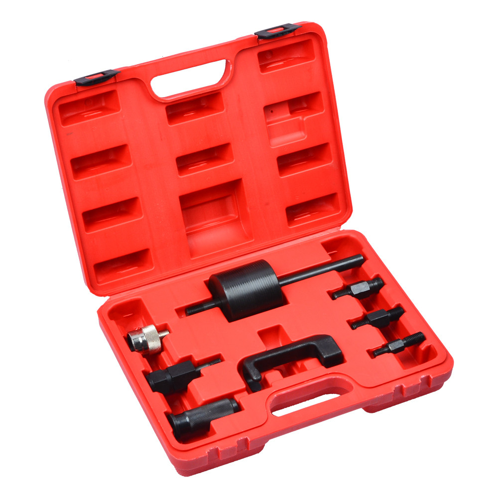 9PCS DIESEL INJECTOR EXTRACTOR KIT With Common Rail Adaptor Slide ...