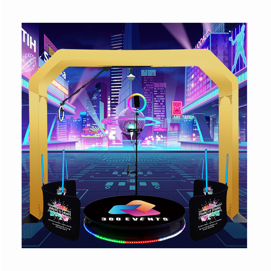 Overhead 360 Degre Portable Photo Booth Motor 360 Photo Booth with Led ...