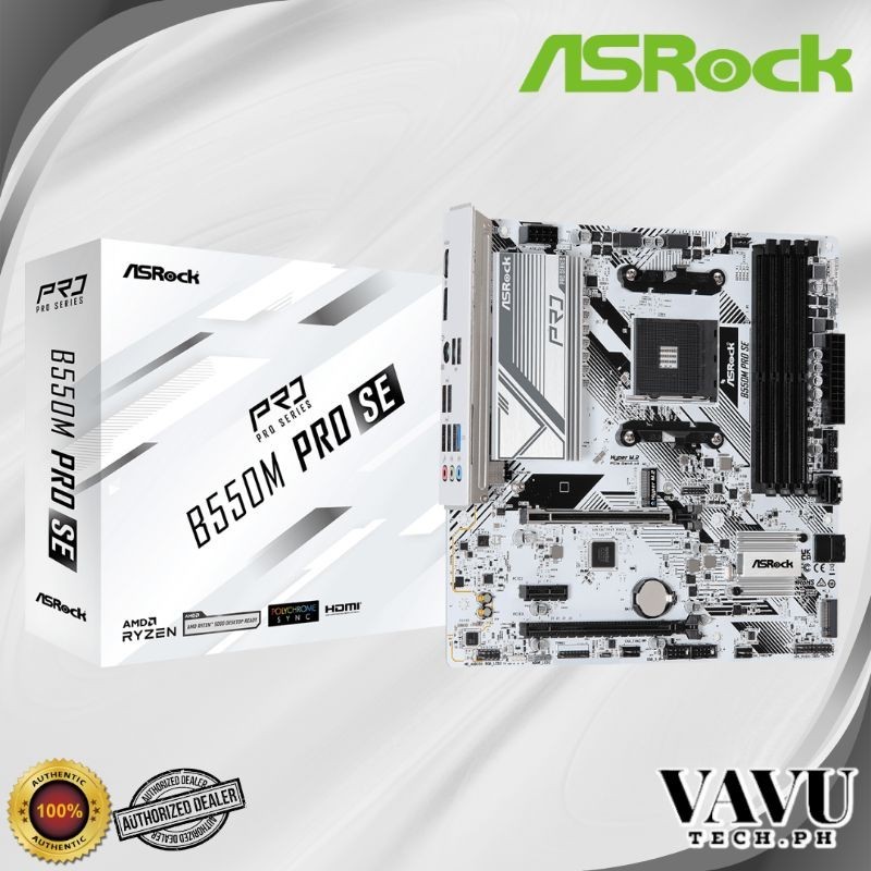 Asrock B550M Pro SE White Am4 AMD Motherboard | Shopee Philippines