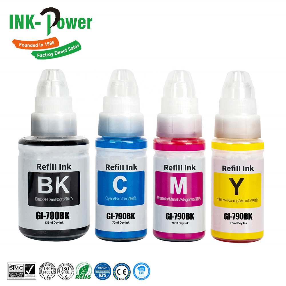 INK-POWER GI790 GI 790 GI-790 Premium Color Compatible Bottle Refill ...