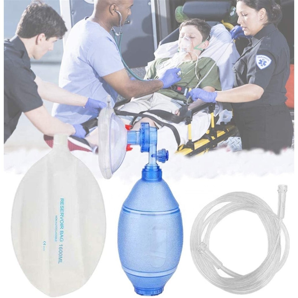 Neonatal pediatric and adult Ambu Breathing Bag Silicone Manual Resuscitator Mask Set ambu bag ...