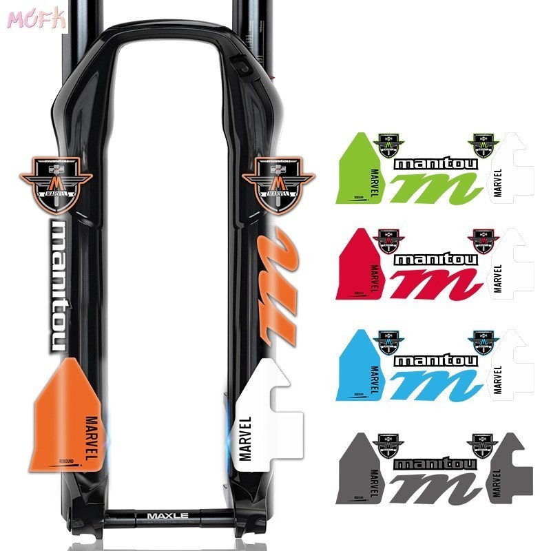 Manitou MARVEL COMP front fork stickers pvc DIY costumized bike front ...