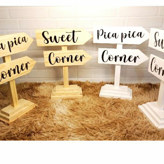 Sweet Corner and Pica Pica Corner Sign Arrow Collapsible | Shopee ...