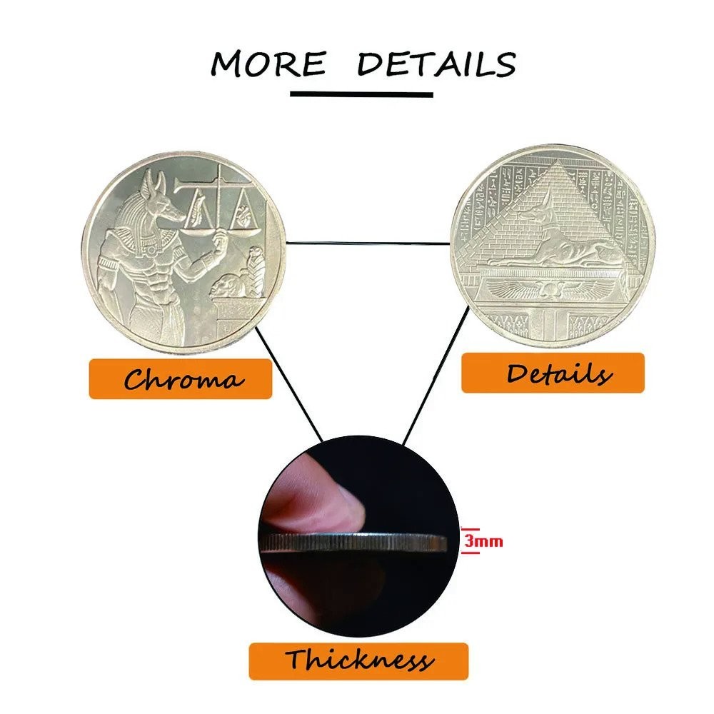 Ancient Egyptian Mythology Anubis The God Of Death Commemorative Coins ...