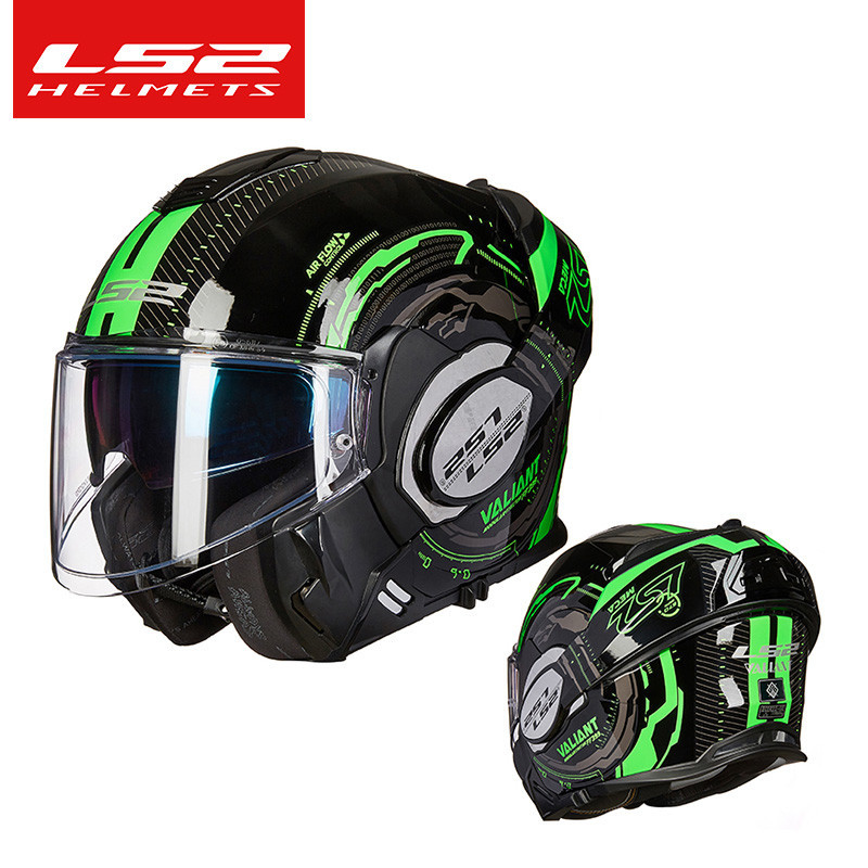 ☁LS2 Valiant Full Face Motorcycle Helmet ls2 ff399 flip up dual visor ...