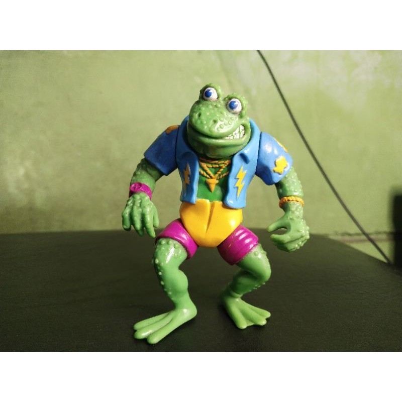 Vintage 1989 Teenage Mutant Ninja Turtles Genghis Frog Action Figure 4 ...