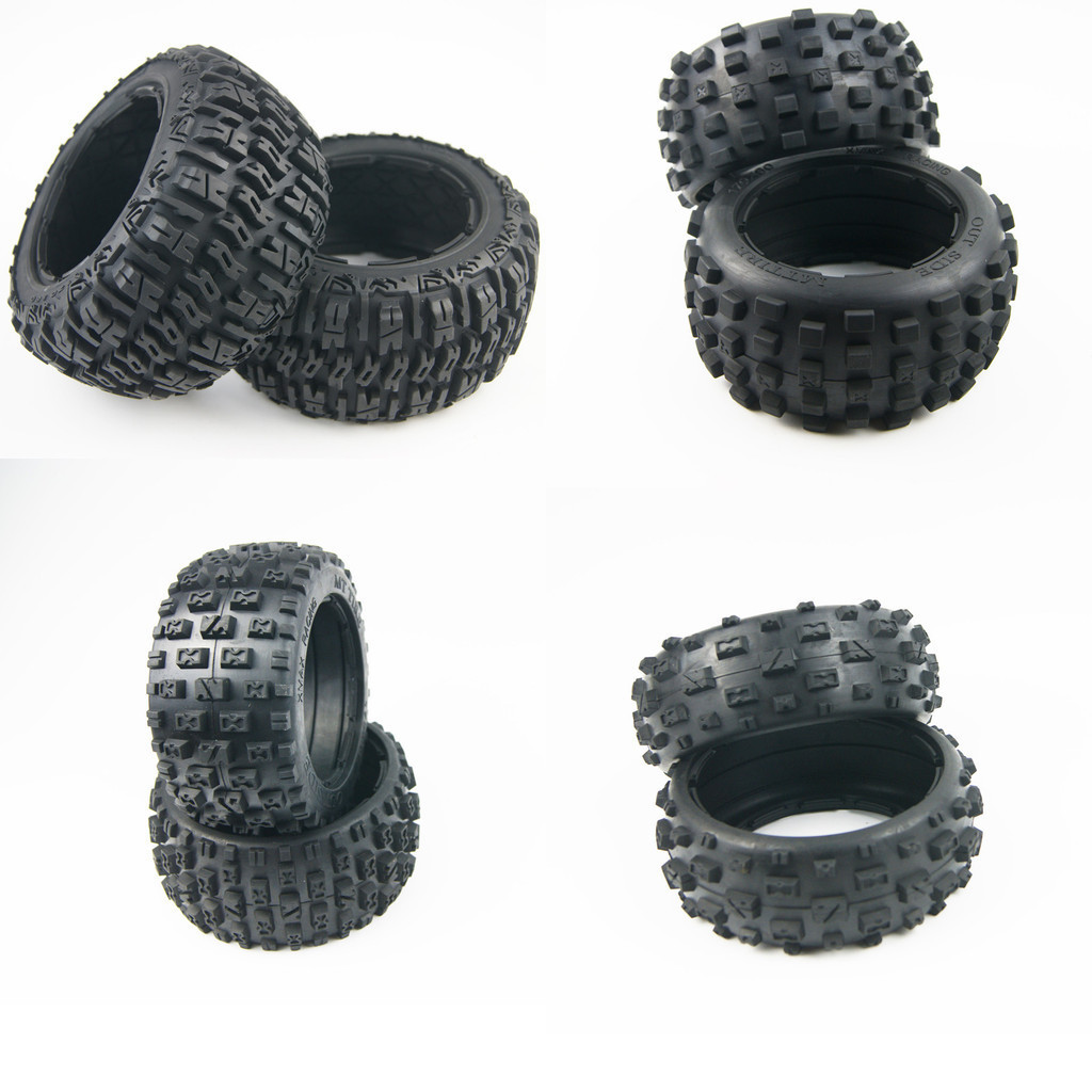 Front Rear Off Road Knobby Tires For HPI Baja 5B Rovan Rofun KM ...