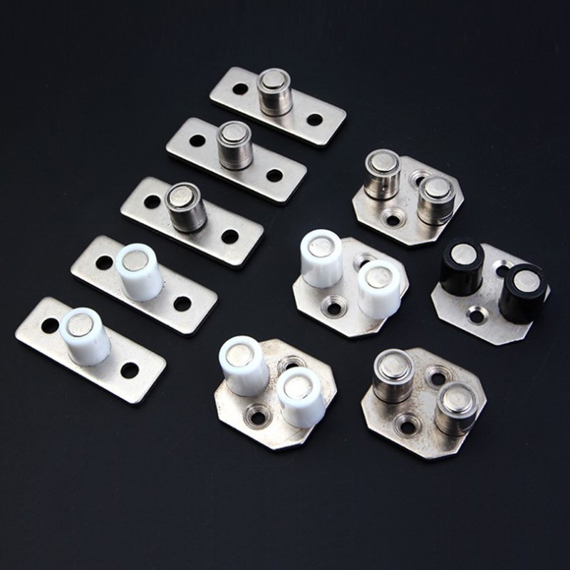 2Pcs Floor Mount Sliding Wooden Door Guide Roller Retainer Top bearing ...