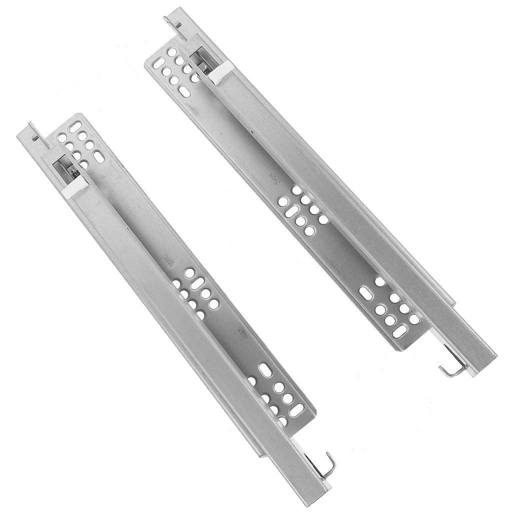 2 Pcs Hidden Buffer Slide Bottom Mount Drawer Slides Track Guide Guides ...