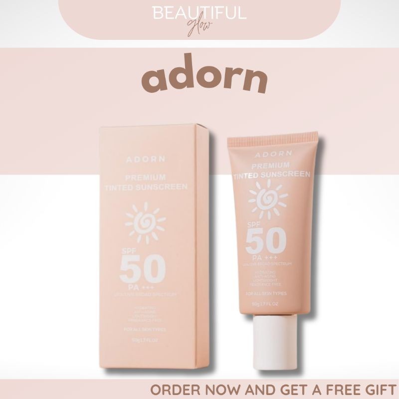 Adorn Premium Tinted Sunscreen SPF50++ | Shopee Philippines