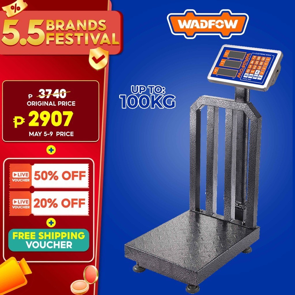 Wadfow Wec1550 500kg Rechargeable Electronic Weighing Scale Platform