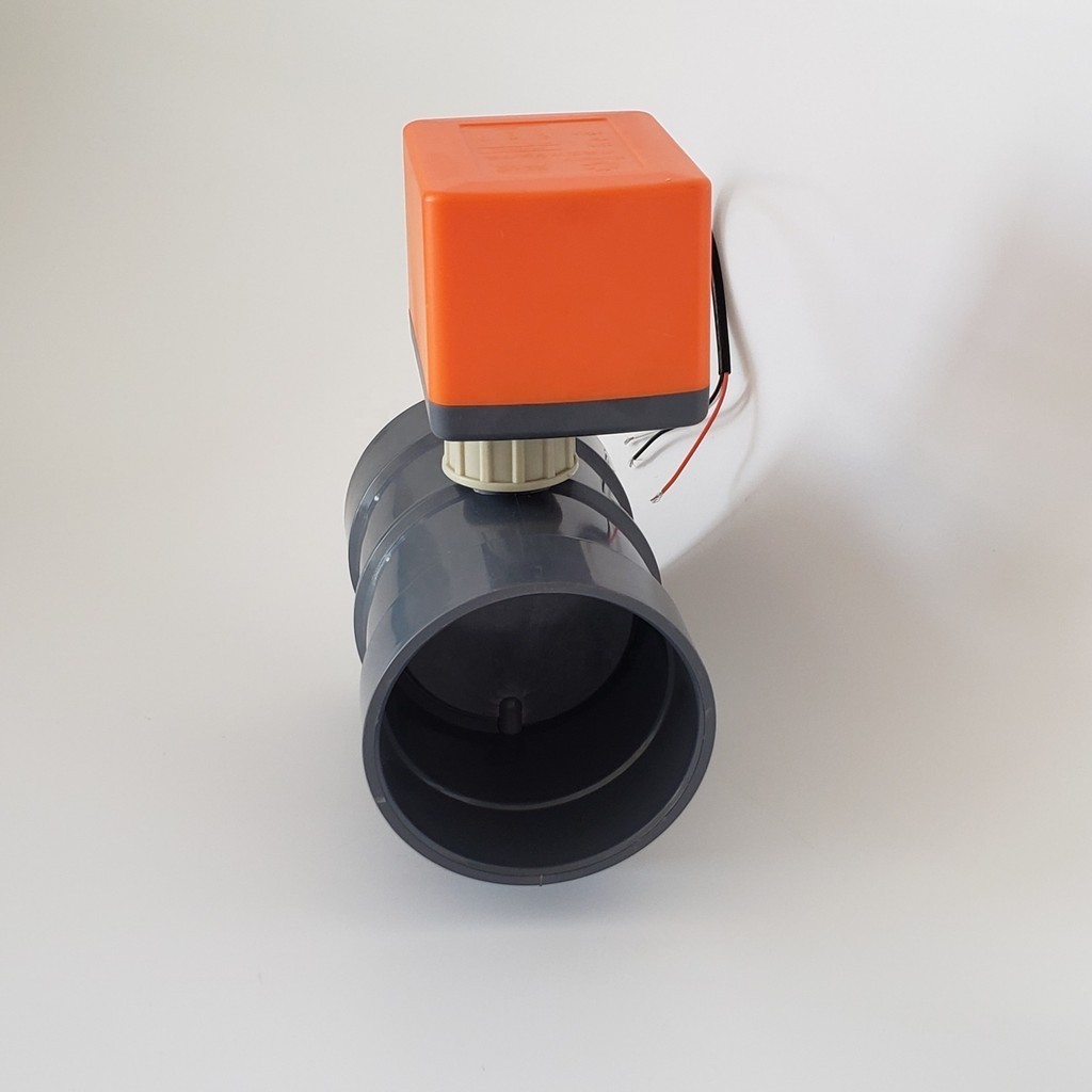 PVC plastic motorized damper Electric Air Volume Control ValVe Two-Way ...