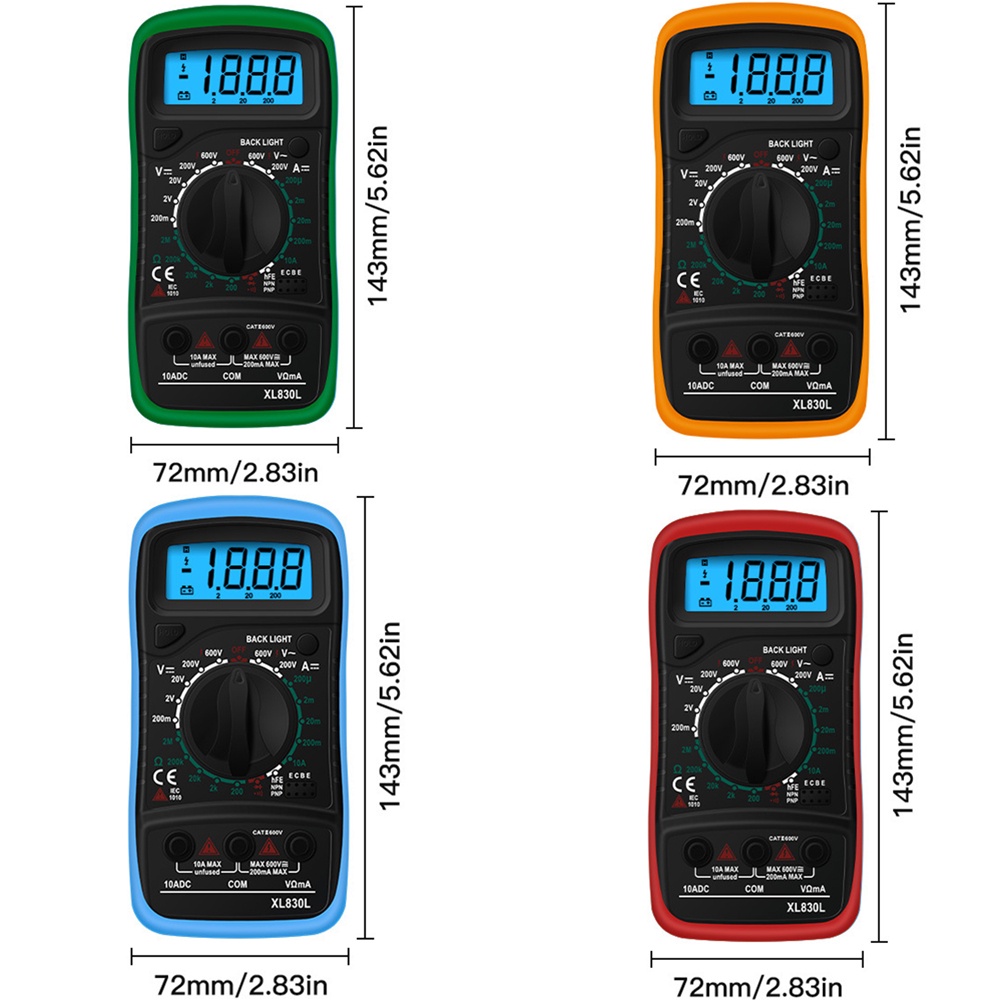 XL830L digital multimeter esr meter testers automotive electrical dmm ...