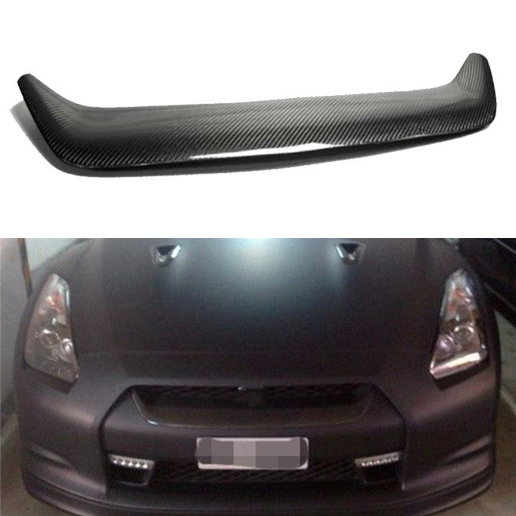⚜For NISSAN GT-R R35 2008-2011 Front Grille Lip Trim Cover Carbon Fiber ...