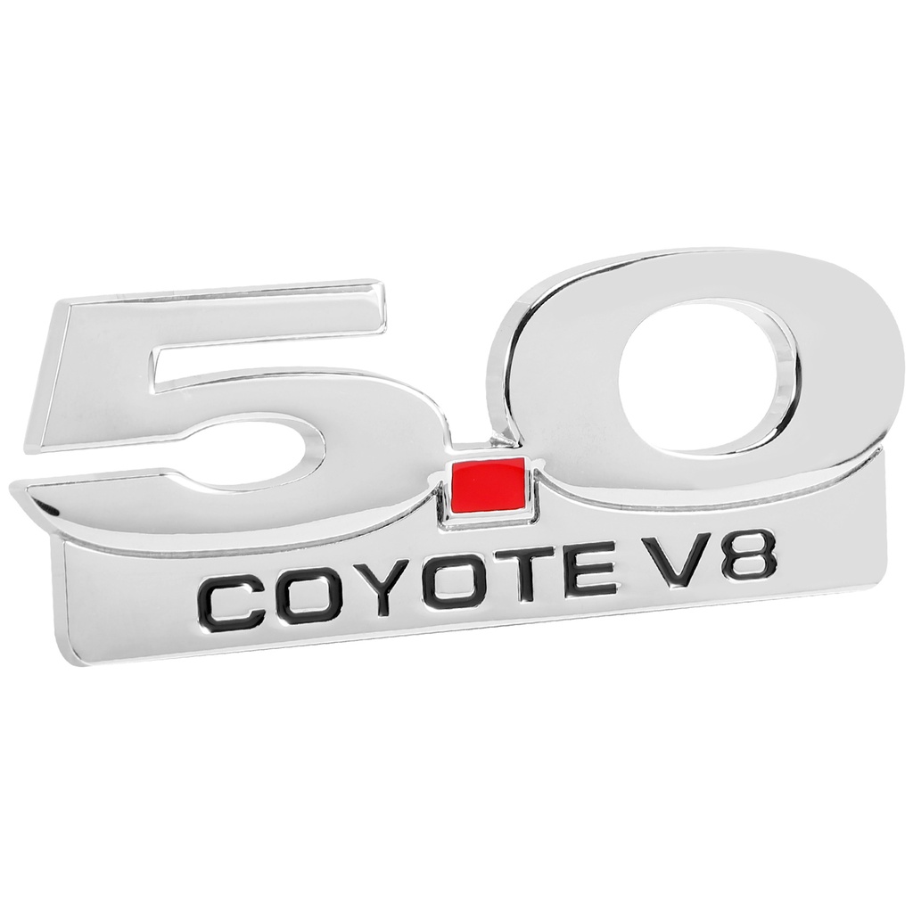 유5.0 Coyote V8 Emblem for 11-14 Ford Mustang F150 F250 F350 Chrome Side ...