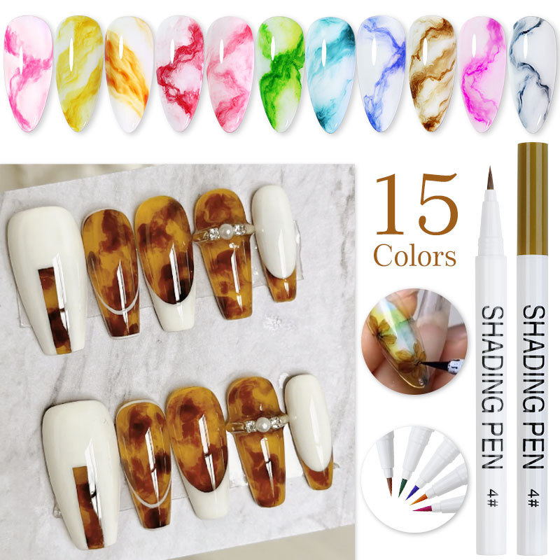 Nail Art Blooming UV Gel Pen Smudge Ink Drawing Pen Abstract Painting ...