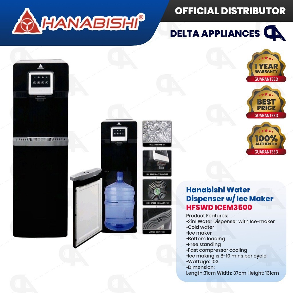 Hanabishi Water Dispenser Cold Water / Ice Maker Original w/ 1 Year ...