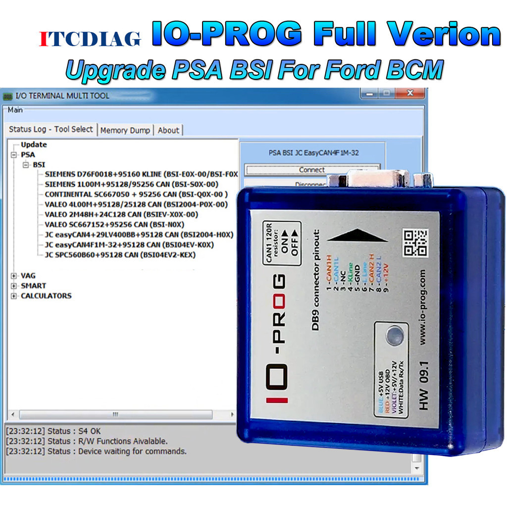 ☁IO-PROG IOPROG New license PSA BSI with I/O Prog for Opel/ GM ECU BCM TCM EPS Combination of K ...