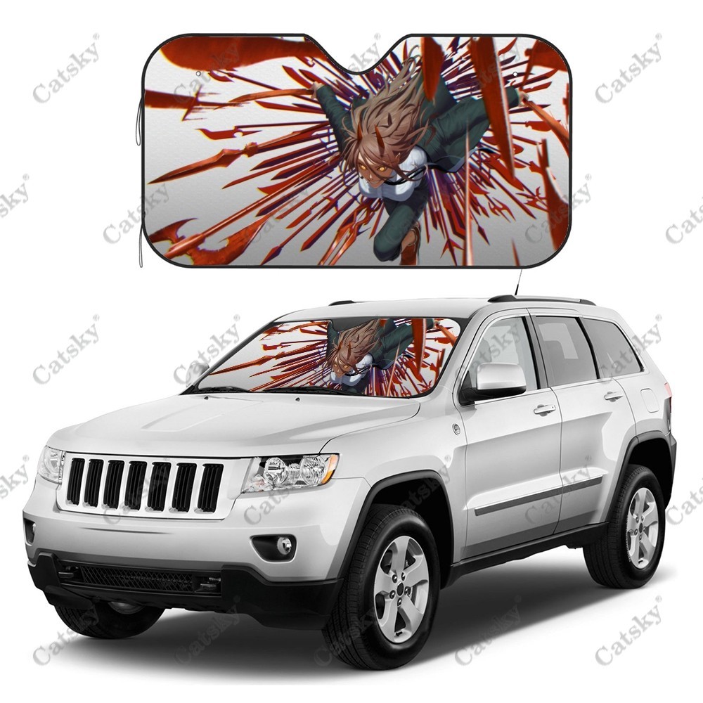 ☢Japanese Anime Chainsaw Man Car Windshield Sunshade Protect Car ...