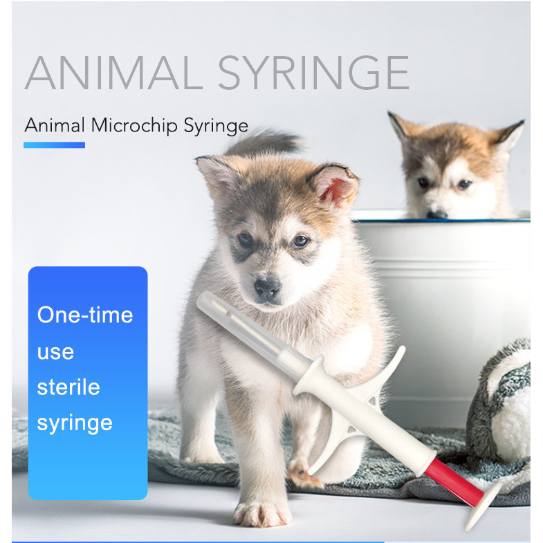 60pcs Fdx-b Veterinary Transponder Syringe Rfid Microchip Injector ...