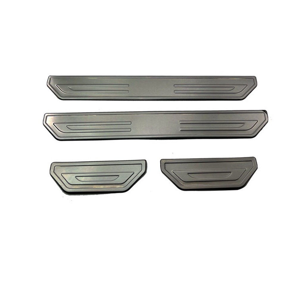 Car Stainless Steel Front Rear Outer Door Sill Pedal Scuff Plate Cover ...