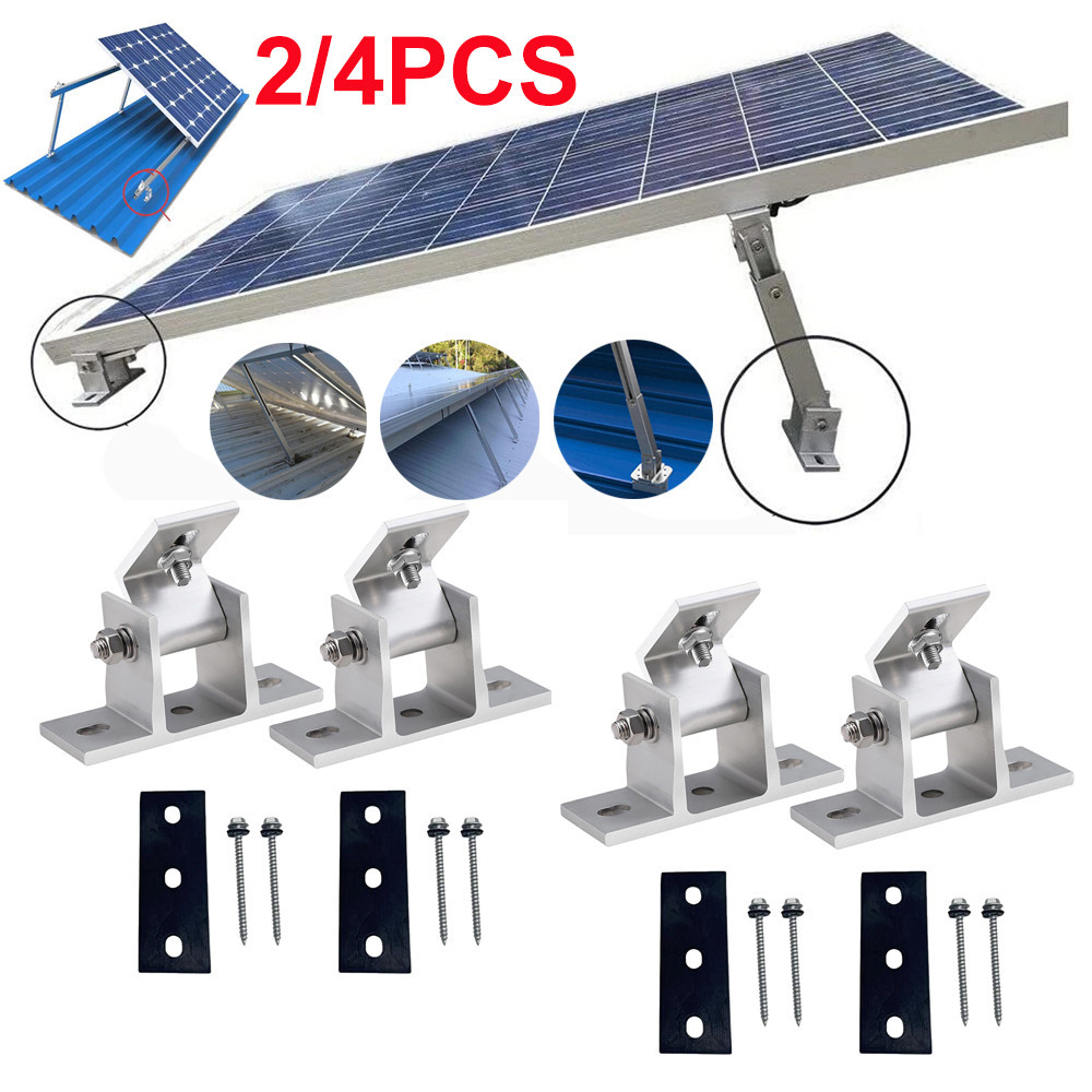 2/4PCS Solar Panel Adjustable Solar Panel Mounting Brackets Aluminum ...