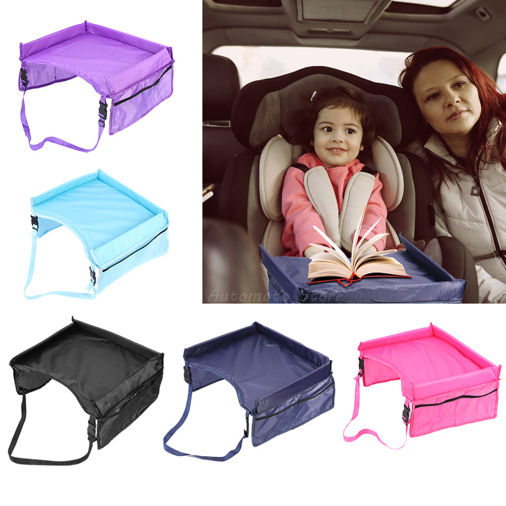 ♚Children Car Seat Tray Plates Storage Rack Car Rear Trunk Storage Net ...