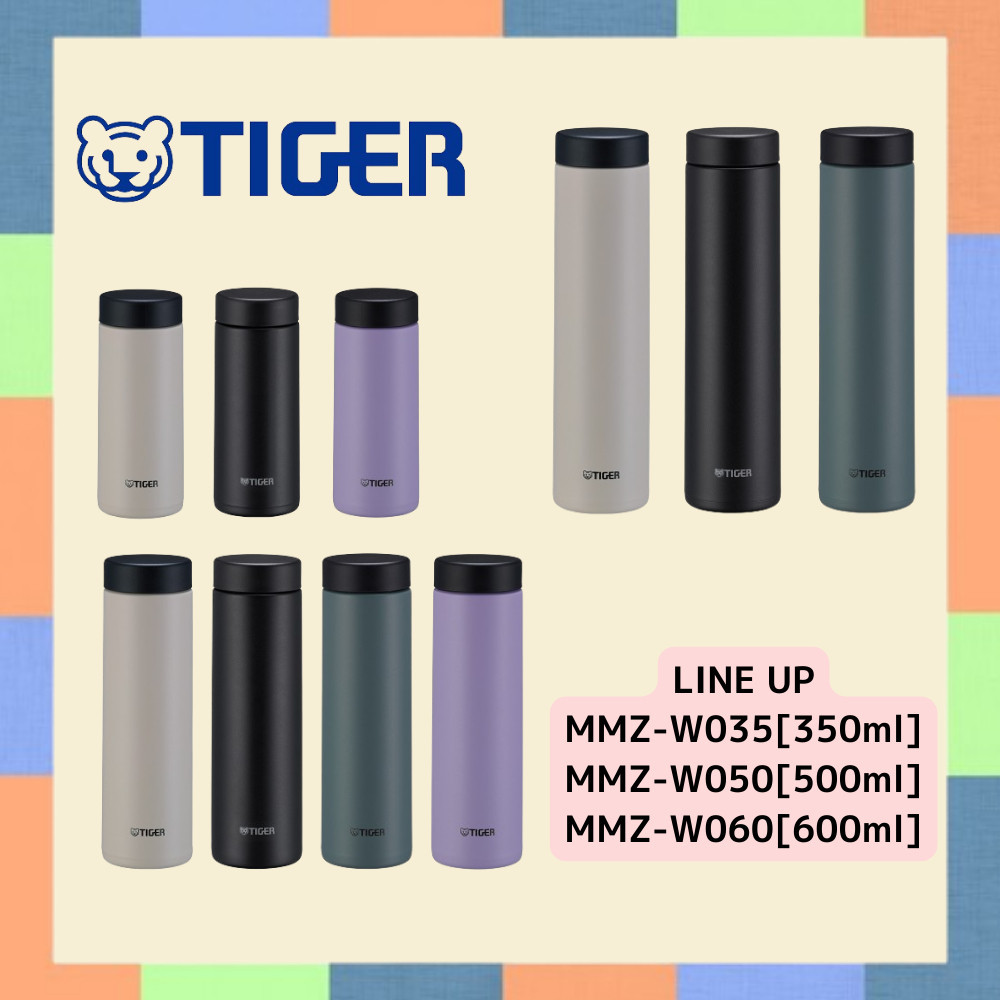 TIGER Water bottle Thermos Mug Bottle(MMZ-W035 350ml )(MMZ-W050 500ml ) (MMZ-W060 600ml ...