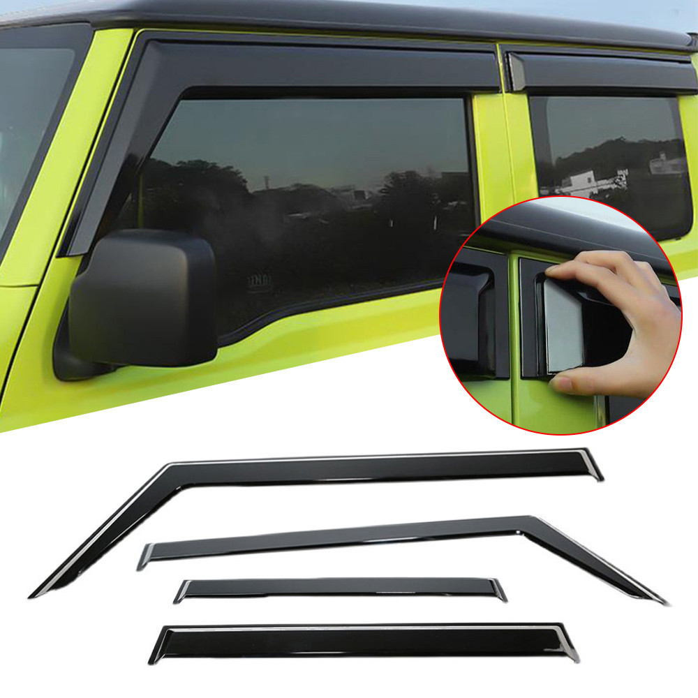 ~Car Side Window Visor Guard Vent Awnings Shelters Rain Guard Door ...