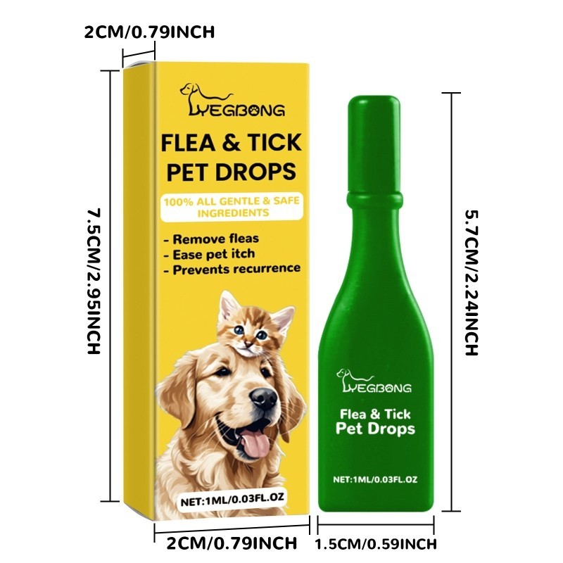 Naturally Ingredient Fleas Drop for Animal Remove Parasites Relieve ...