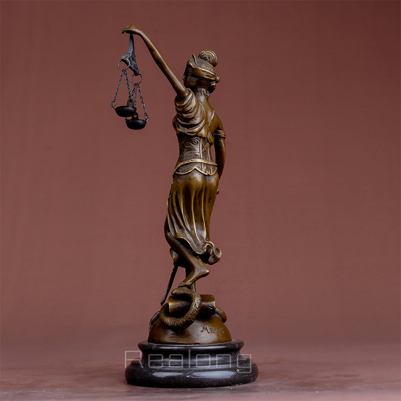 ⊰Bronze Lady Justice Statue With Scales Bronze Goddess of Justice ...