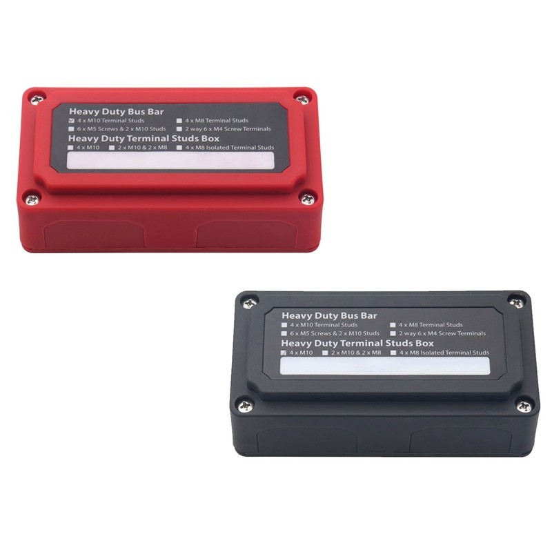 ♦200A Bus Bar Stud Distribution Block Busbar Box With 4 X M10 (3/8Inch ...