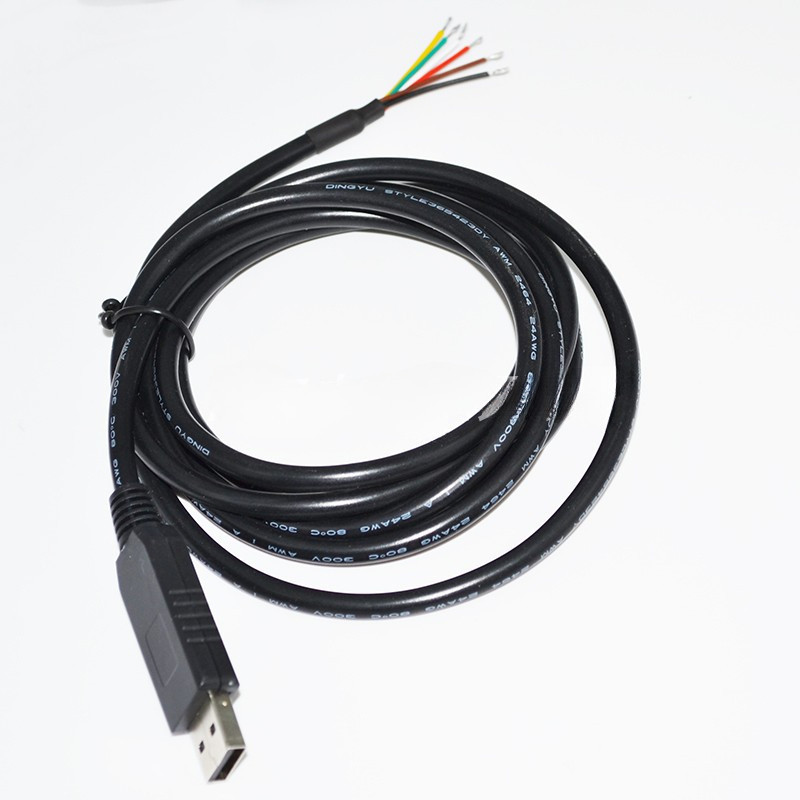 FTDI FT232RL USB to UART TTL six core peeled serial port cable 3.3V 5V ...