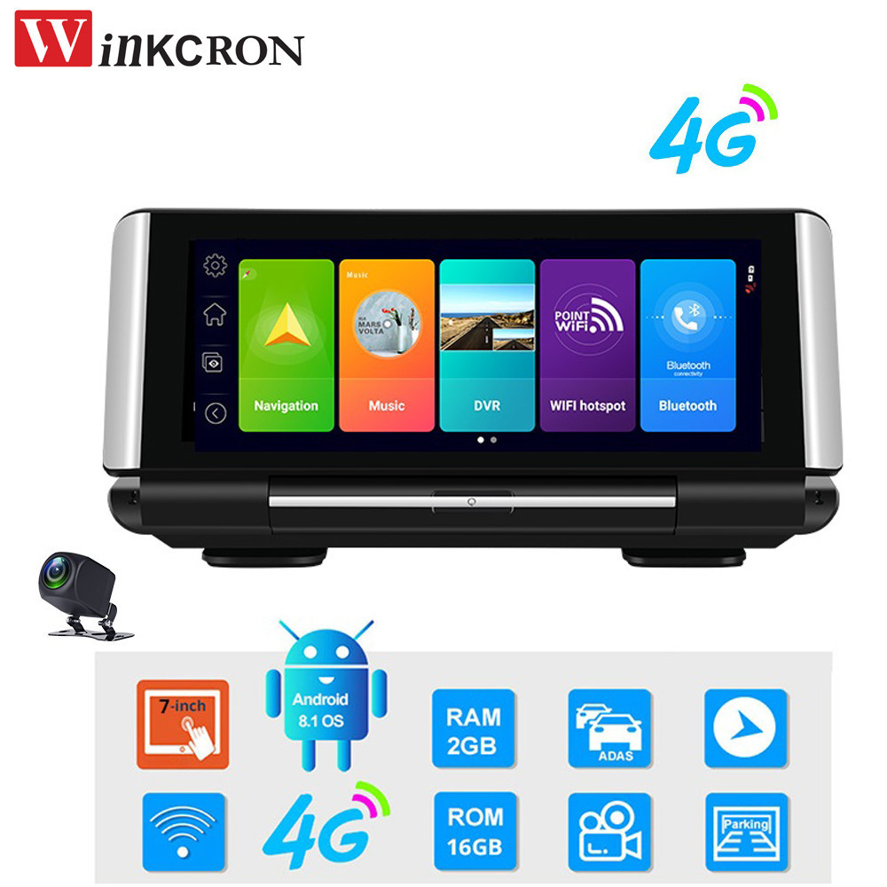 7 Inch Android Car GPS Navigation 4G WiFi Full HD 1080P Dash Cam Video ...