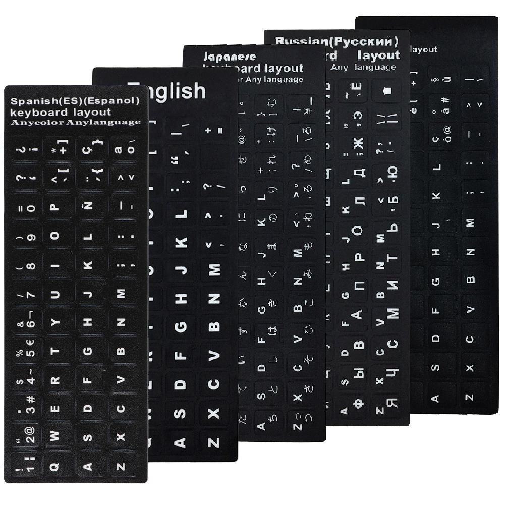 ♦Laptop Keyboard English Arabic Keyboard Stickers Alphabet Layout ...
