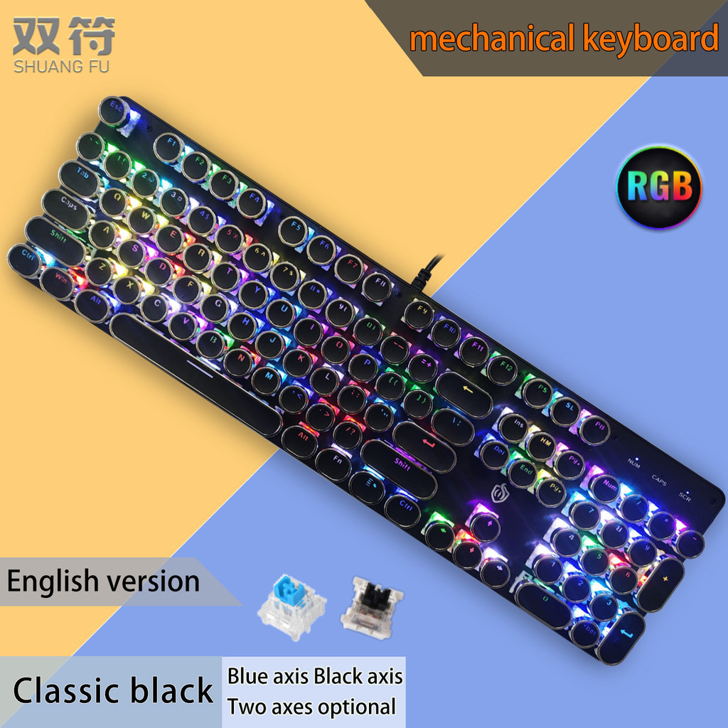 TrueRGBGame2024104Backlit Green Axis E-Sports Key Audio-Injection Non ...