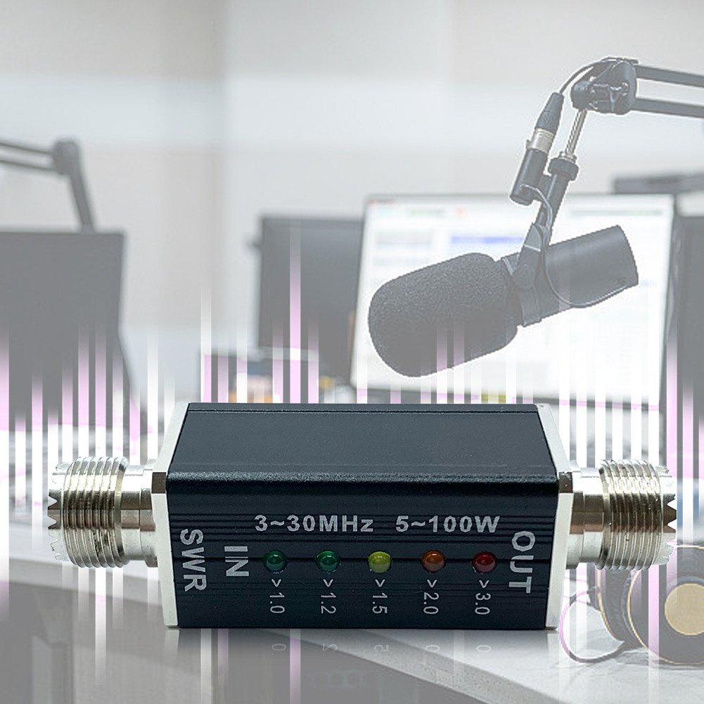 Mini SWR Meter 3-30MHz Frequency Standing Wave Meter Max 100W Shortwave ...